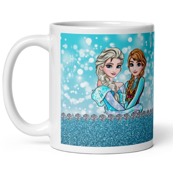 Frozen Elsa and Anna Mug - Etsy