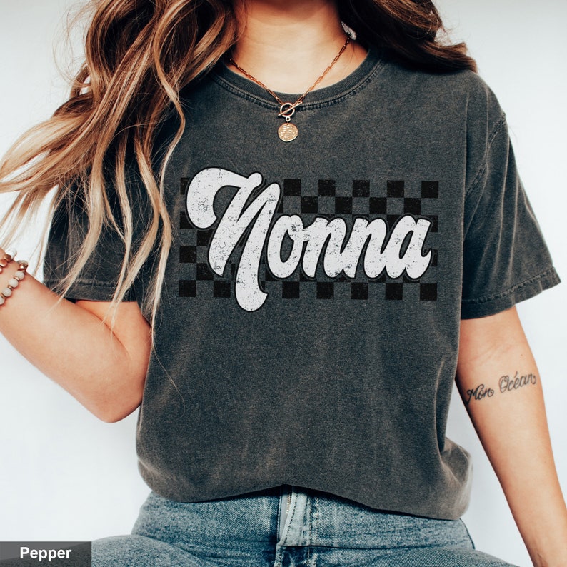 Checkered Nonna Shirt New Nonna Gift Nonna to Be Shirt Nonna Gift From ...
