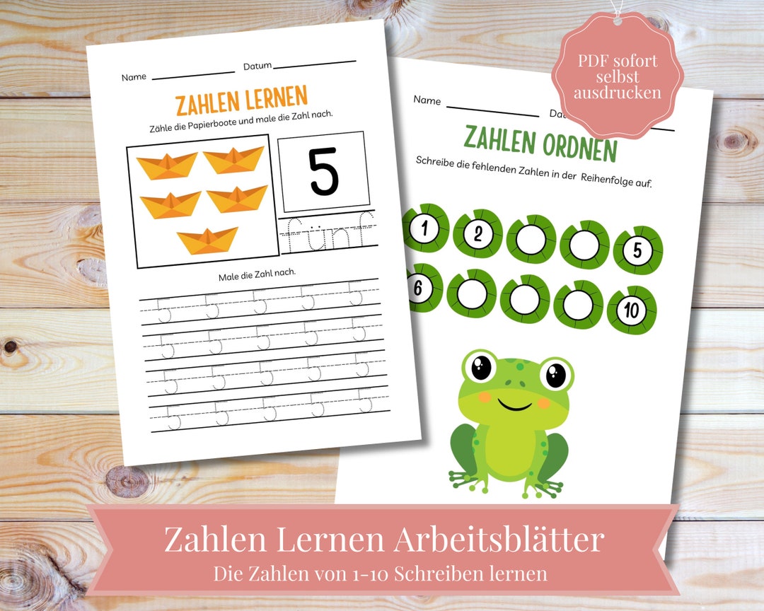 Interactive Number Learning Worksheets for Kids 1-10 Self-printable ...