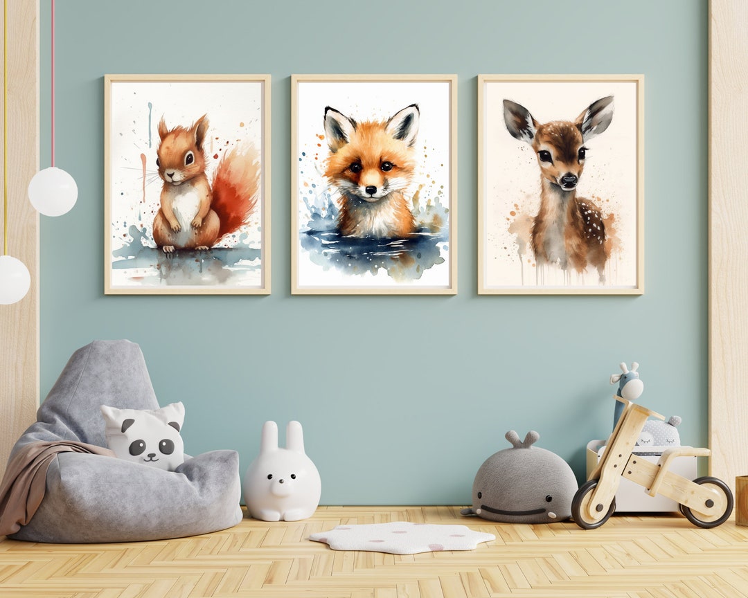 Poster Set Woodland Animals Poster Digital Download Printable Posters ...
