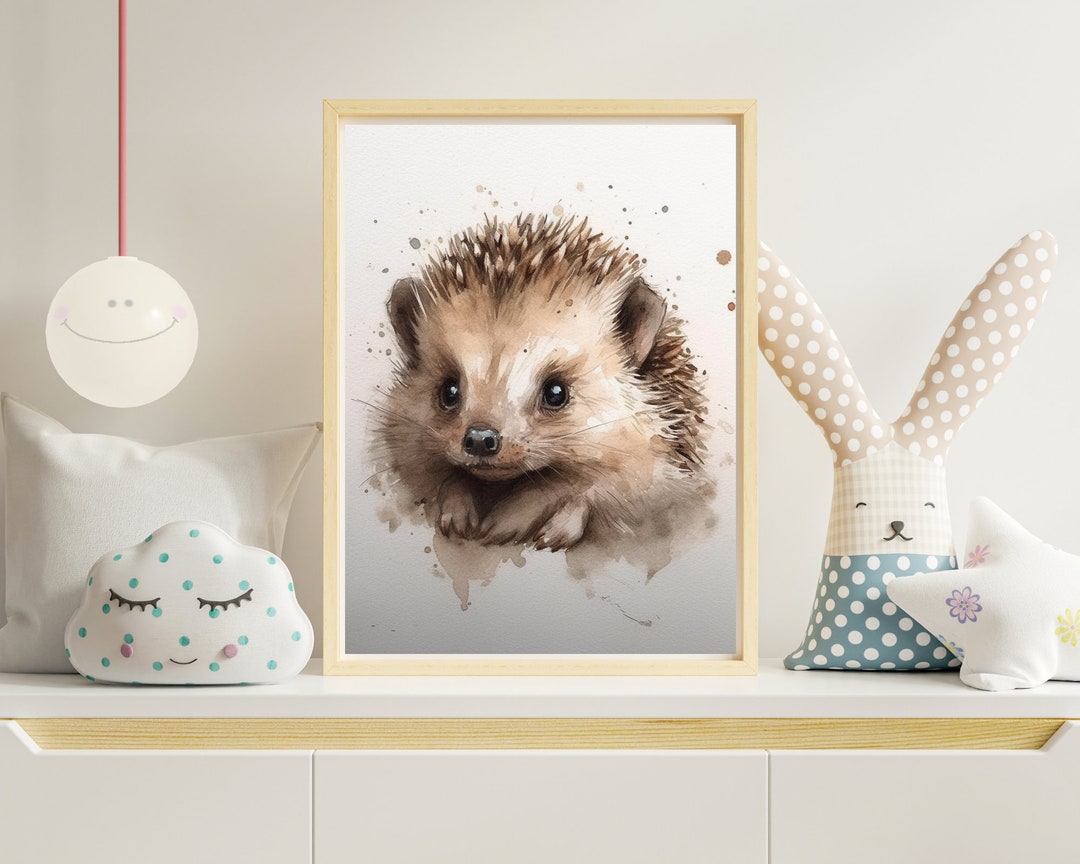 Posters Woodland Animals Poster Hedgehog Digital Download Printable ...