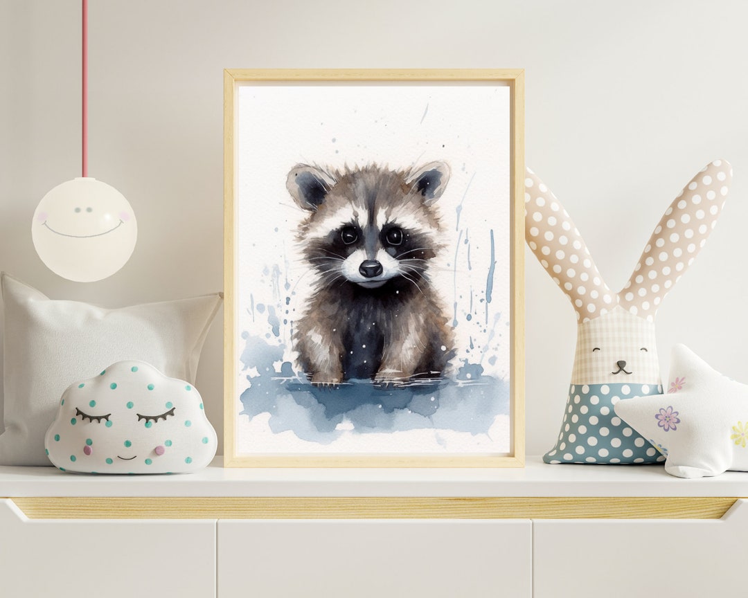 Posters Woodland Animals Poster Raccoon Digital Download - Etsy