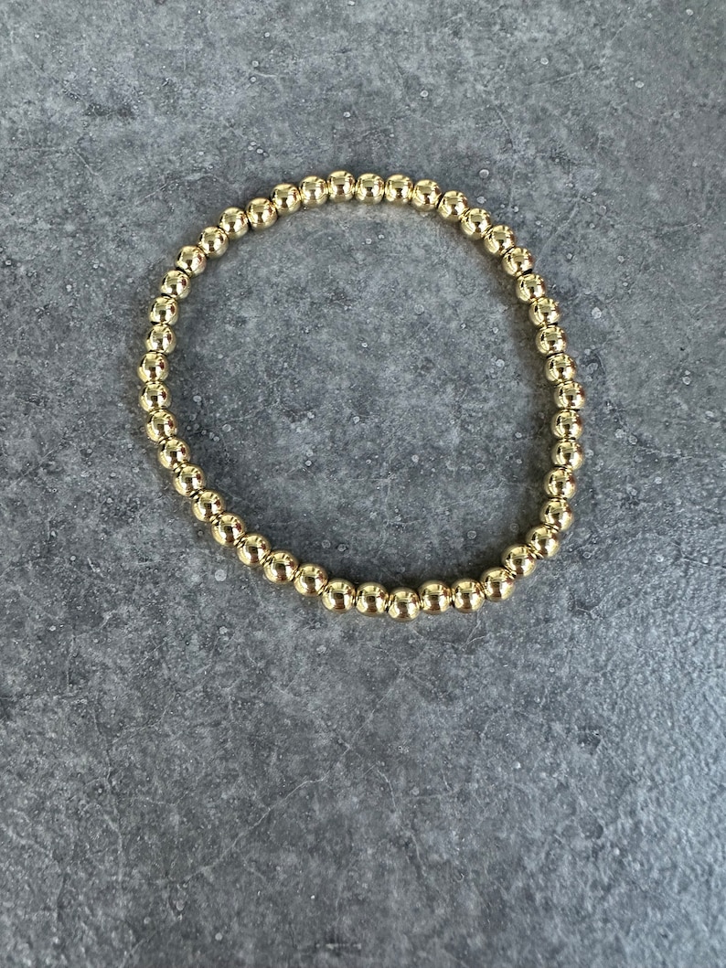 Gold Bead Stacking Bracelet 14kt Gold Filled Non Tarnish Material - Etsy