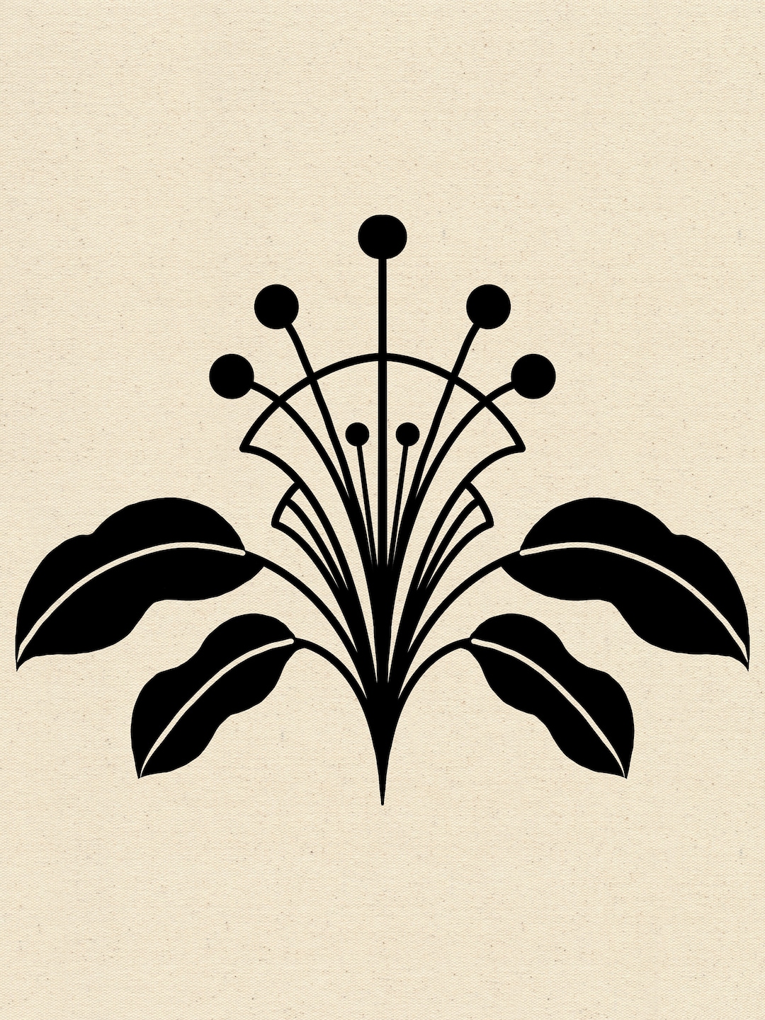 Art Deco Flower Design - Etsy