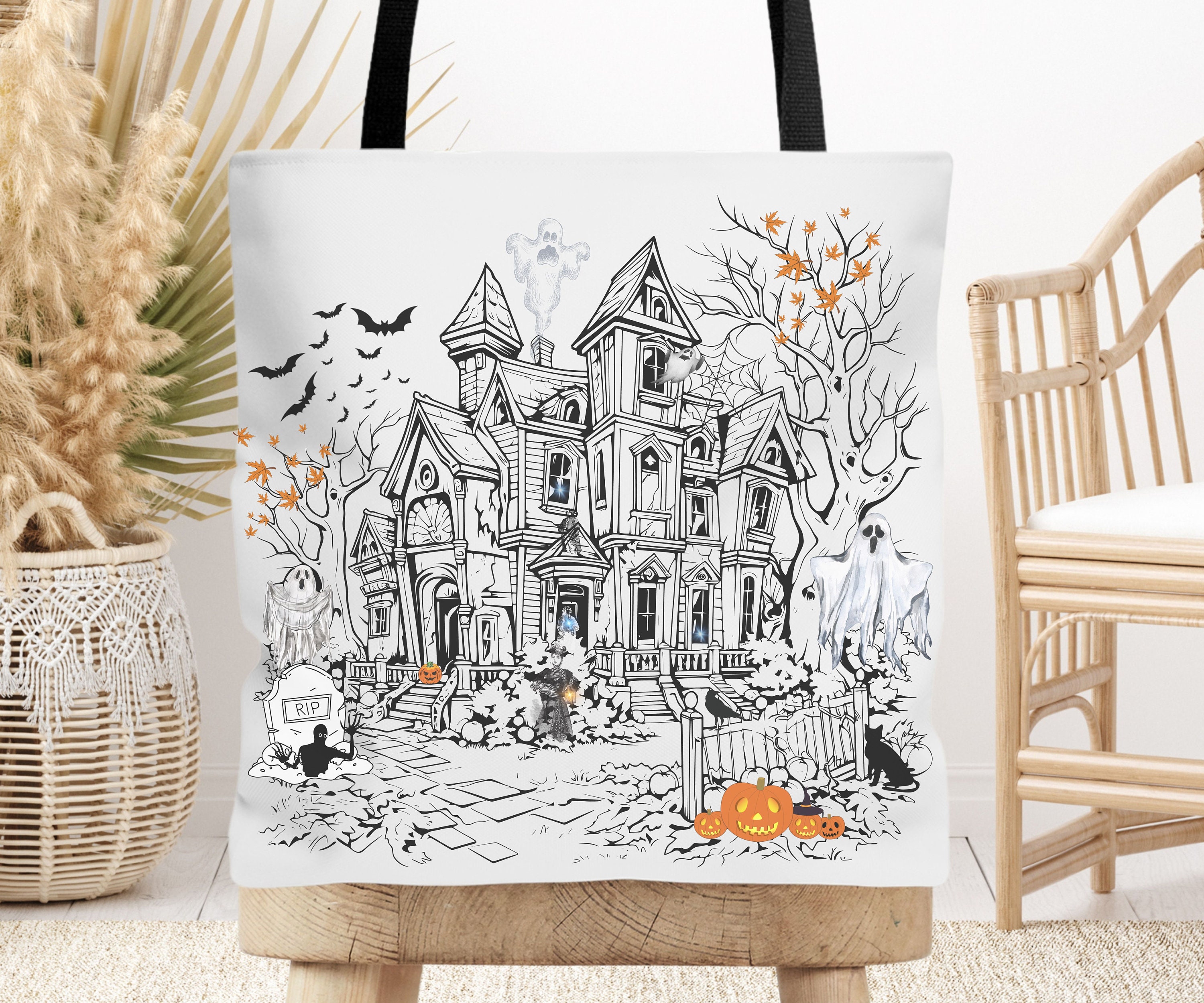 Haunted Mansion Tote Hidden Elements Ghost Tote Bag - Etsy