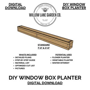 DIY Window Box Planter Digital Instant Download - Etsy