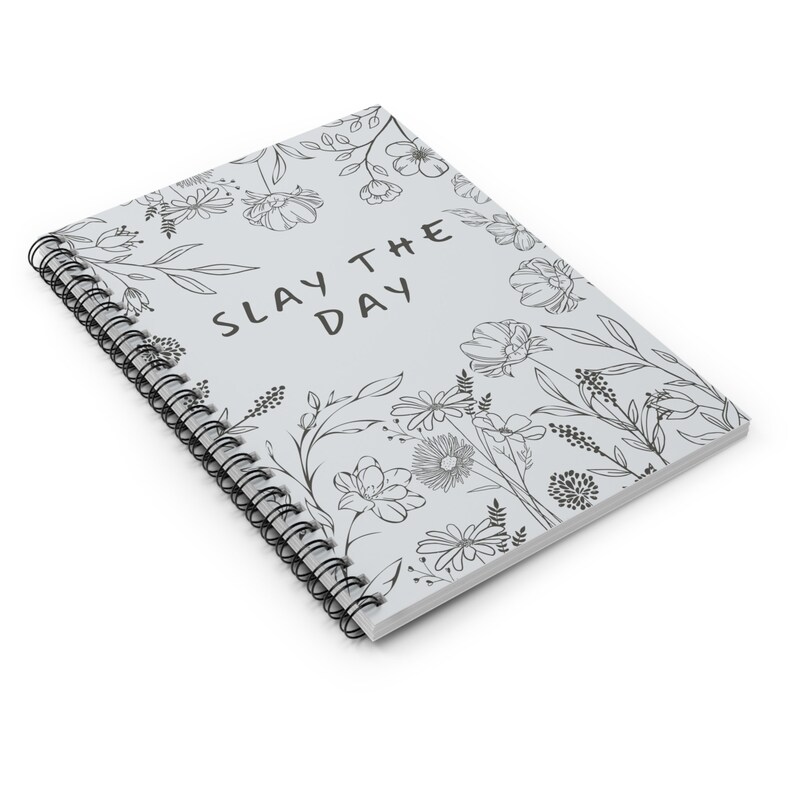 Slay the Day Notebook - Floral Print - Etsy