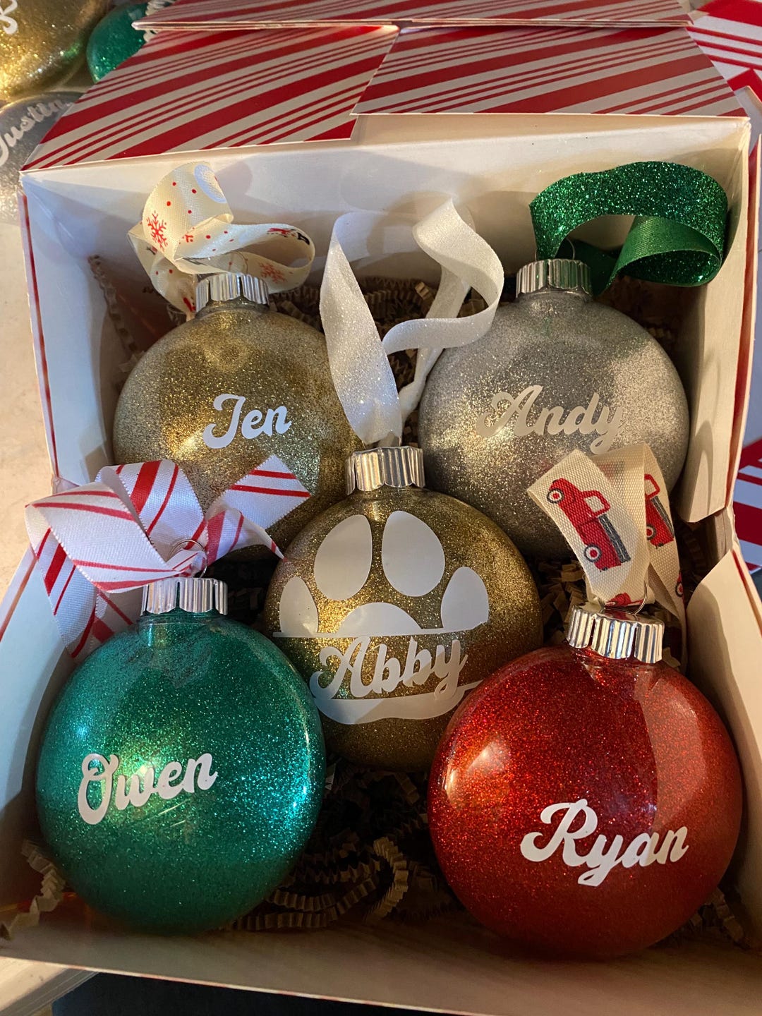 Customized Christmas Ornaments - Etsy