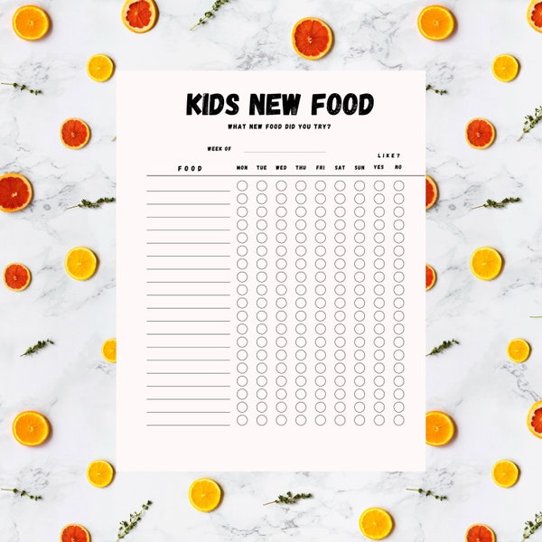 Food Tracker - Etsy