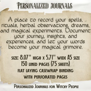 Green Witch Book of Shadows Nature Witch Gift Personalized Journal Gift ...