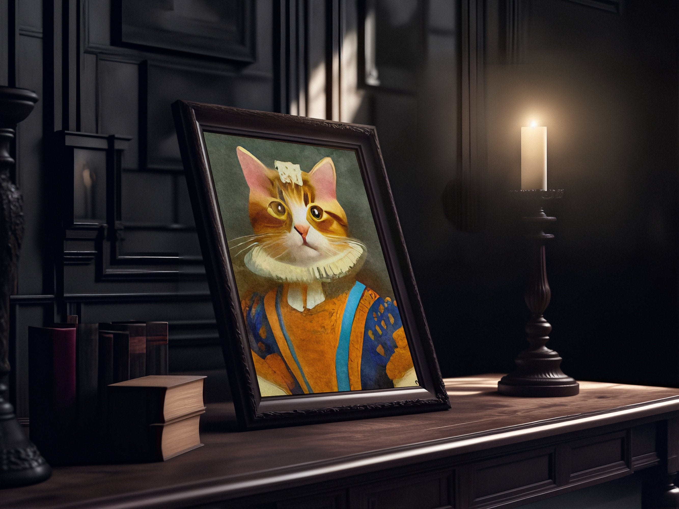 Printable Victorian Painting Cat Portrait Digital Print - Etsy