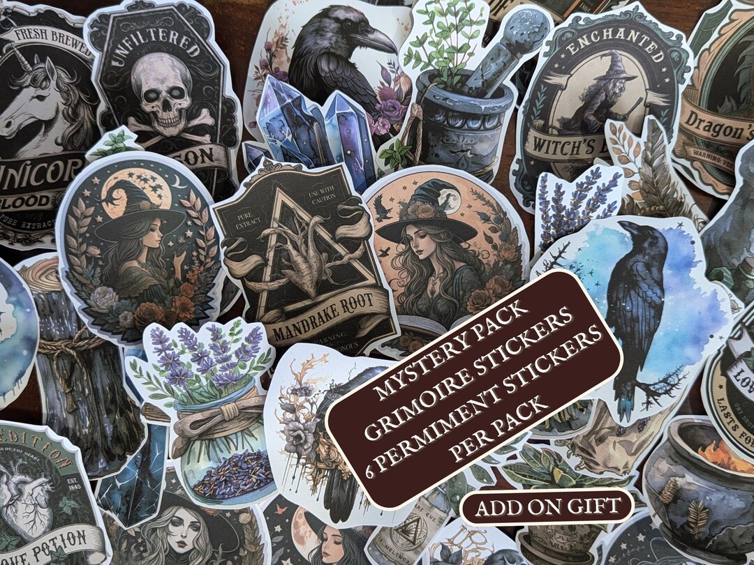 BOS Stickers. Grimoire Sticker, Witchy Sticker Pack, Wiccan Stickers ...