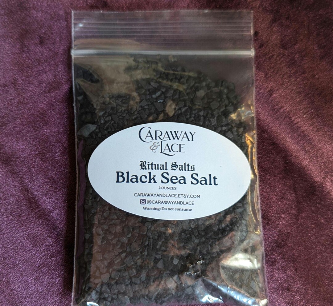Black Salt, Black Sea Salt, Witch's Salt, Protection and Clearing ...