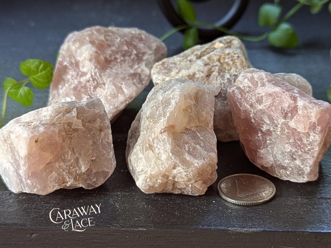 Rose Quartz Large Rough Cut Stone, Healing Gemstones, Spiritual Growth ...