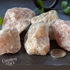Rose Quartz Large Rough Cut Stone, Healing Gemstones, Spiritual Growth ...