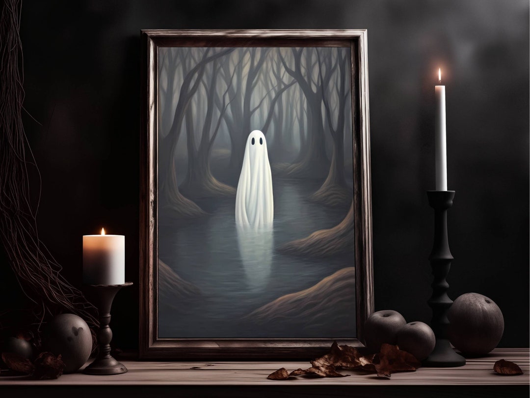 Ghost Downloadable Wall Art Ghost Printing Wall Decoration Halloween ...