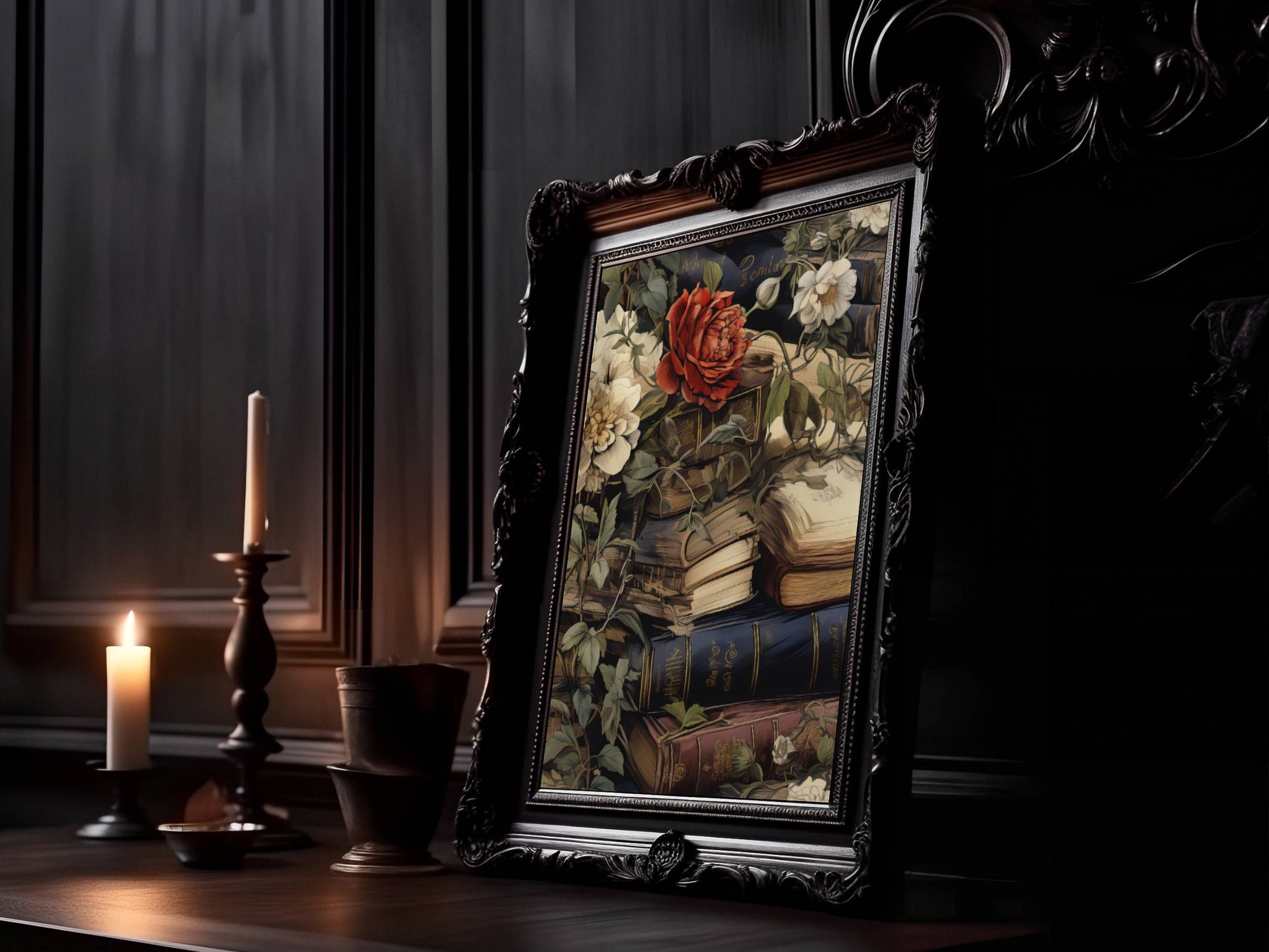 Dark Academia Print Dark Aesthetic Art Printable Downloadable Poster ...