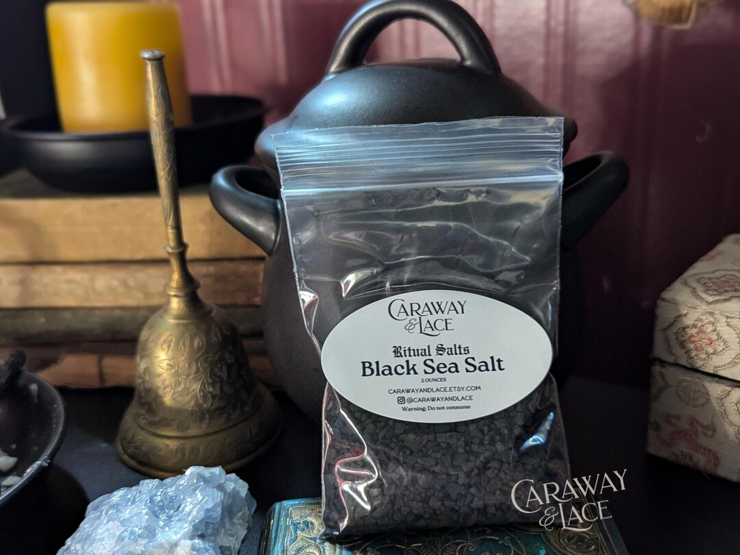 Black Salt, Black Sea Salt, Witch's Salt, Protection and Clearing ...