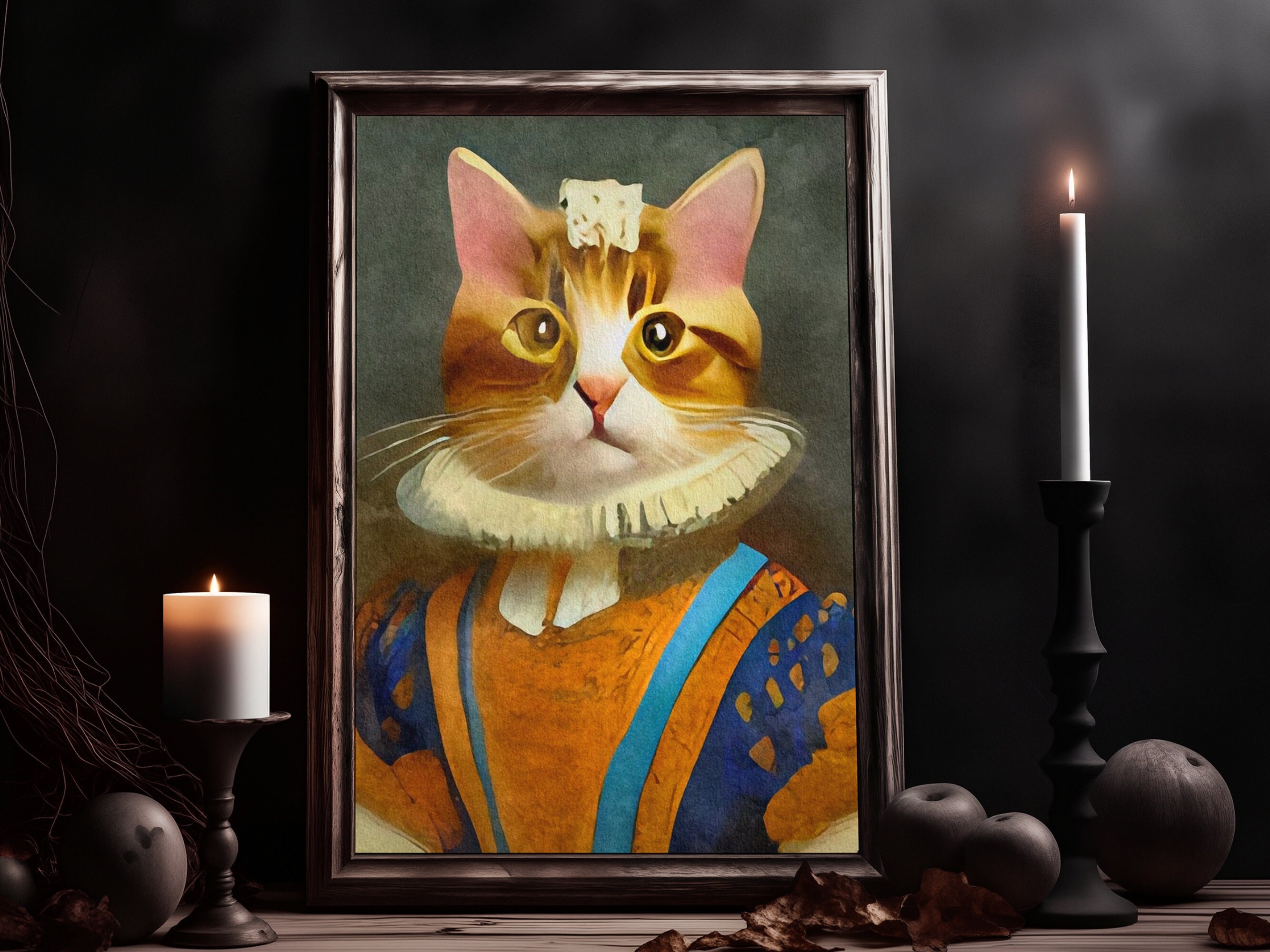 Printable Victorian Painting Cat Portrait Digital Print - Etsy