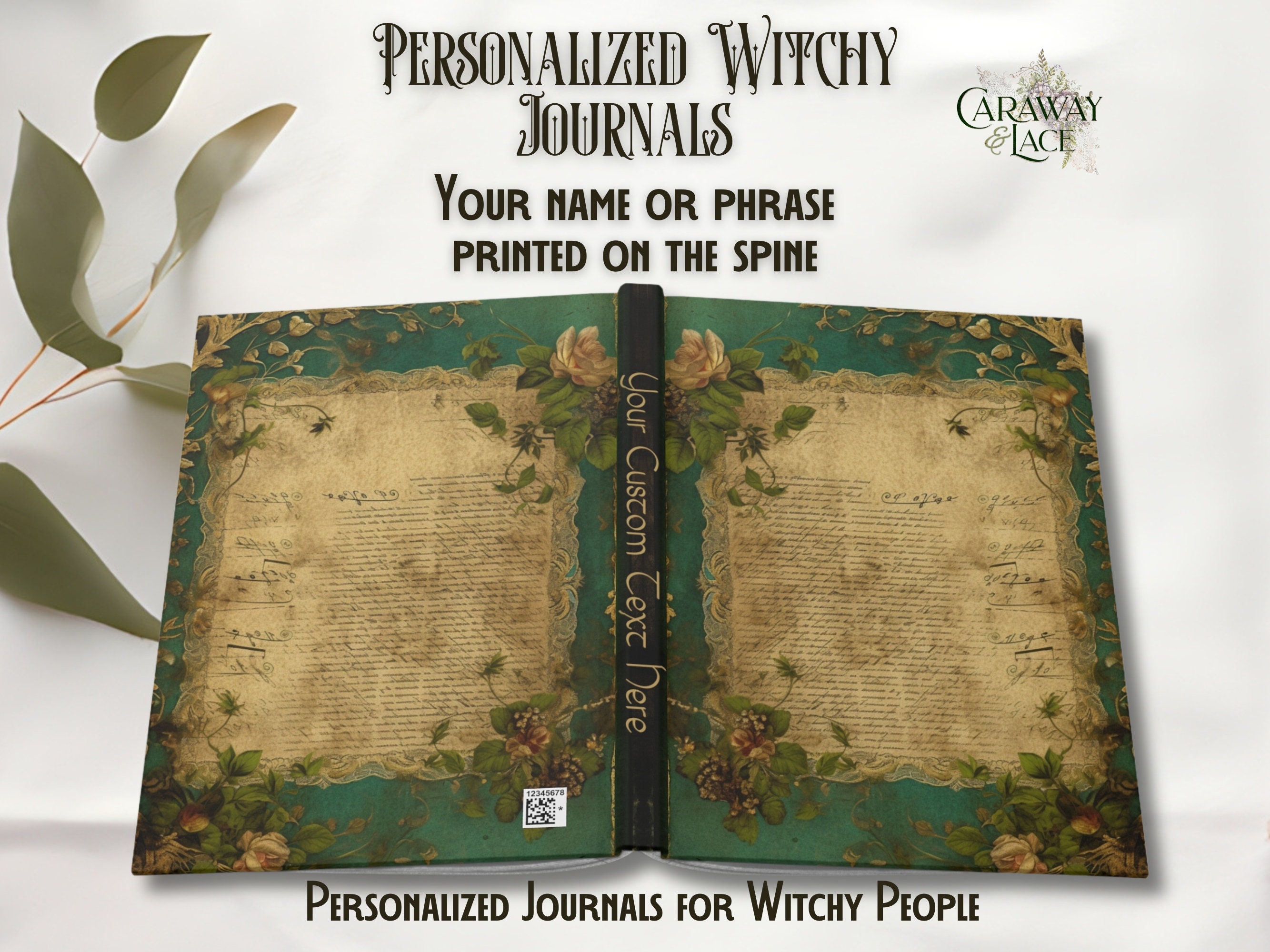 Green Witch Book of Shadows Nature Witch Gift Personalized Journal Gift ...