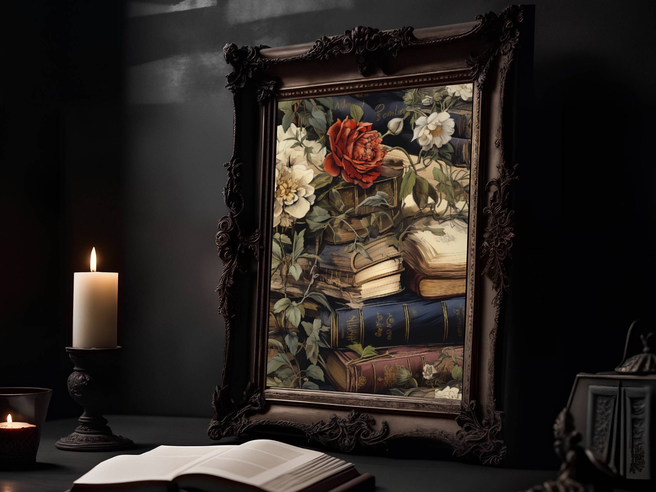 Dark Academia Print Dark Aesthetic Art Printable Downloadable Poster ...