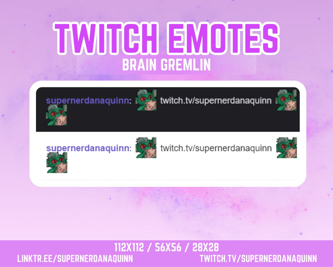 Kawaii Cute Brain Gremlin Emote for Stream - Twitch, Discord, Youtube ...