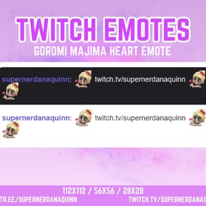 Kawaii Cute Goromi Majima Heart Emote for Stream - Twitch, Discord ...