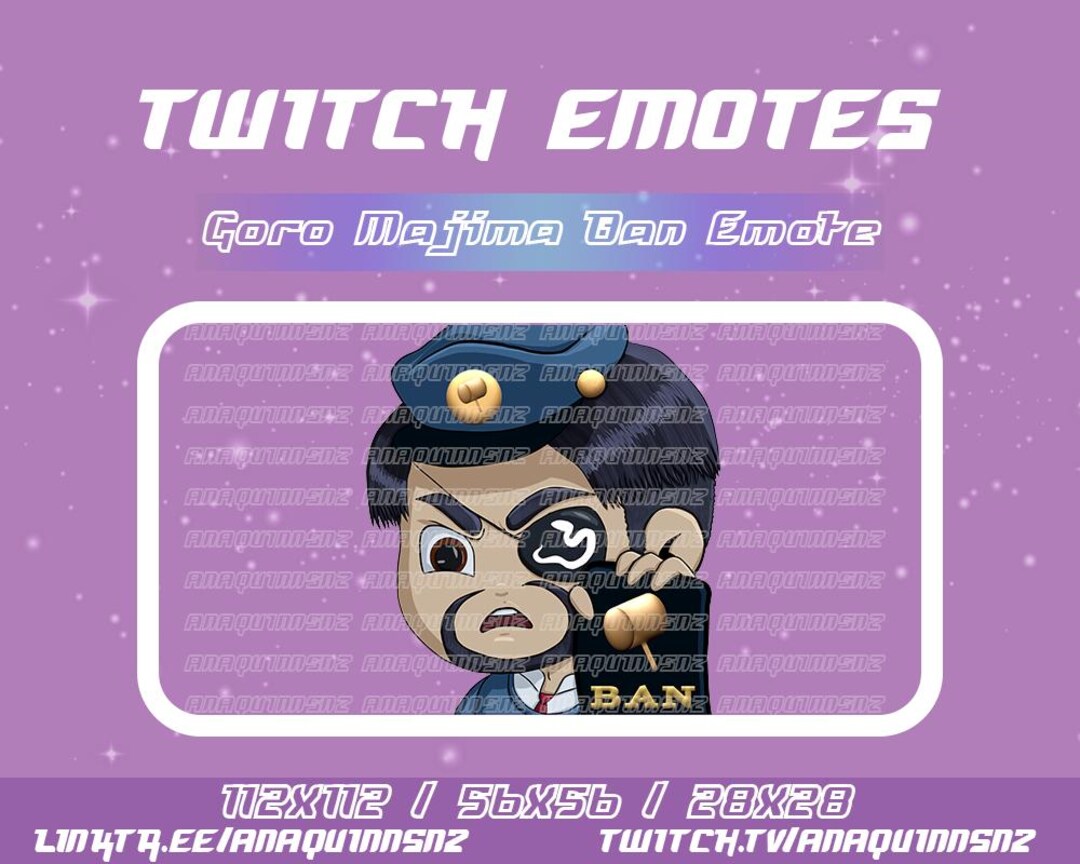 Kawaii Cute Officer Goro Majima Ban Hammer Emote for Stream - Twitch, Discord, Youtube - Etsy