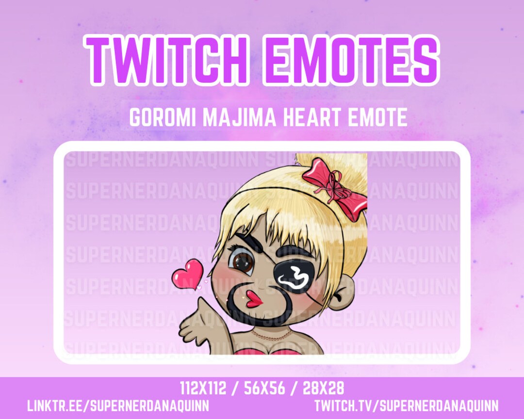 Kawaii Cute Goromi Majima Heart Emote for Stream - Twitch, Discord ...