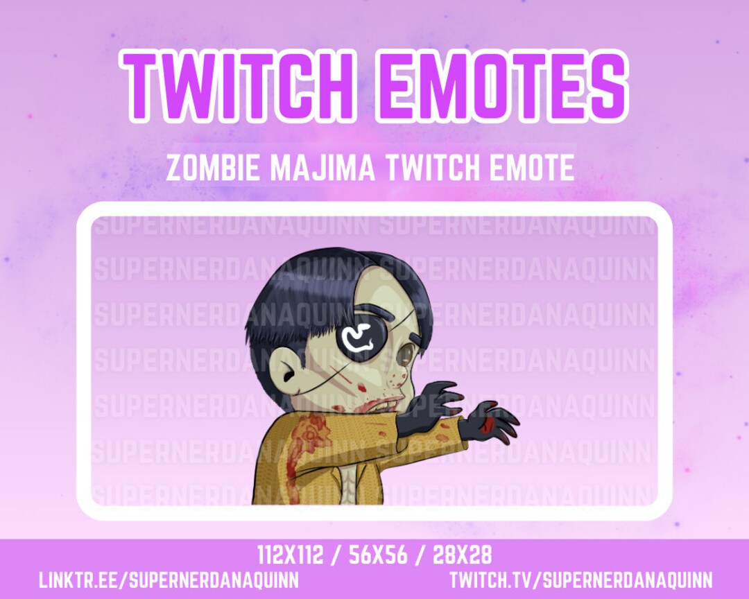 Kawaii Cute Zombie Goro Majima Halloween Emote for Stream Twitch ...