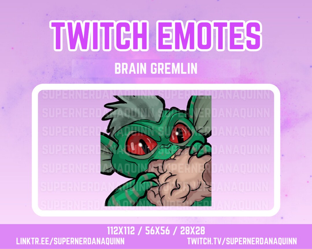 Kawaii Cute Brain Gremlin Emote for Stream - Twitch, Discord, Youtube ...