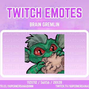 Kawaii Brain Gremlin Emote – Twitch, Discord, Youtube (digital Download ...