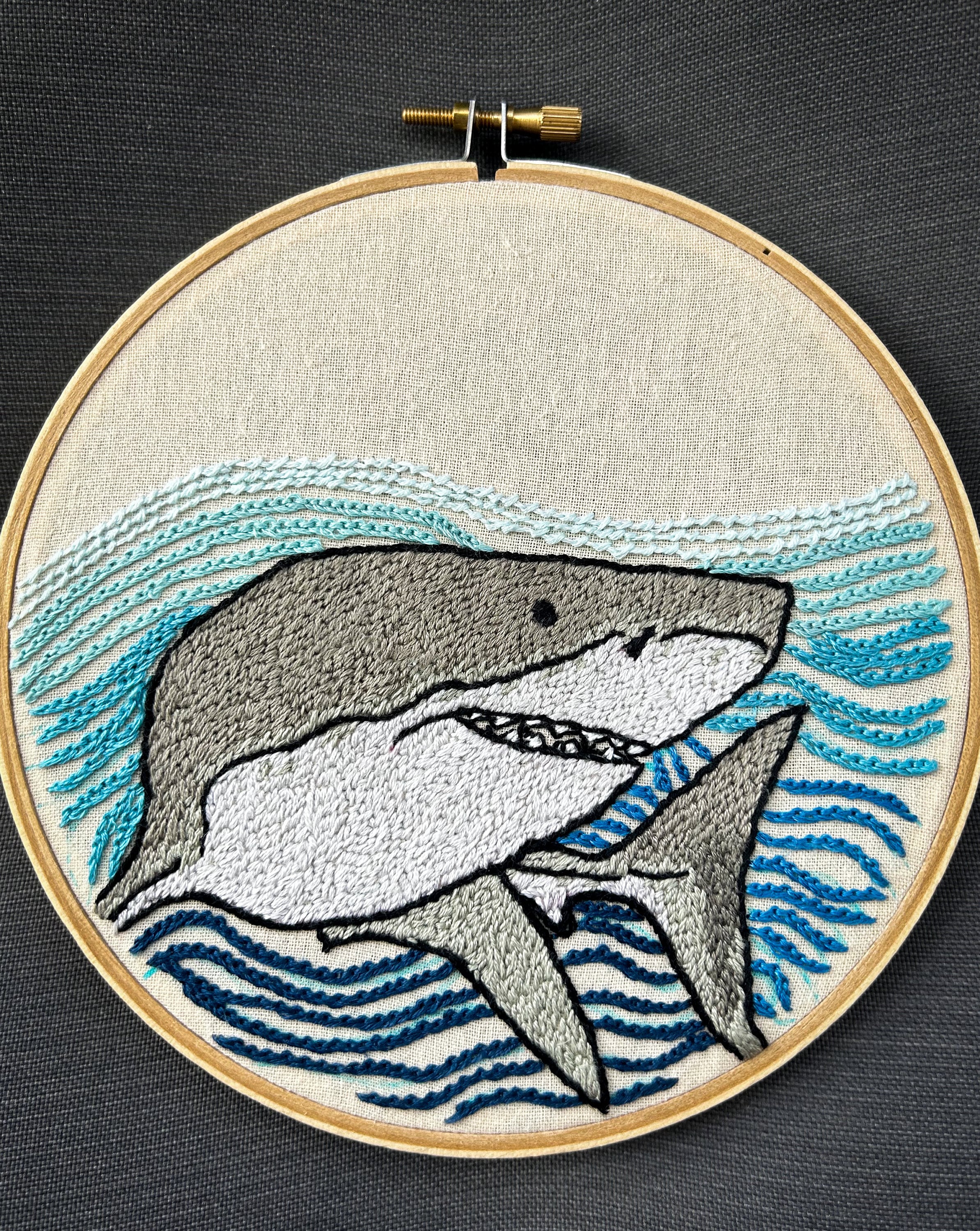 Shark Embroidery Pattern - Etsy
