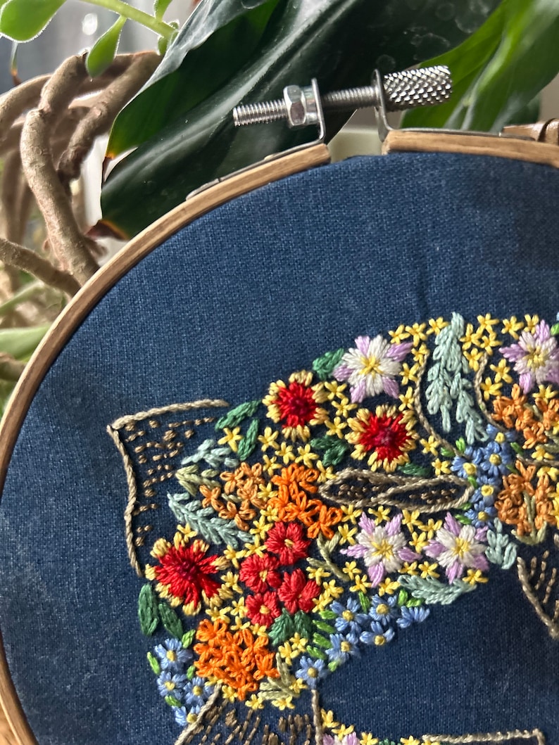 Wildflower Trout Hand Embroidery Pattern (PDF Download) - Etsy