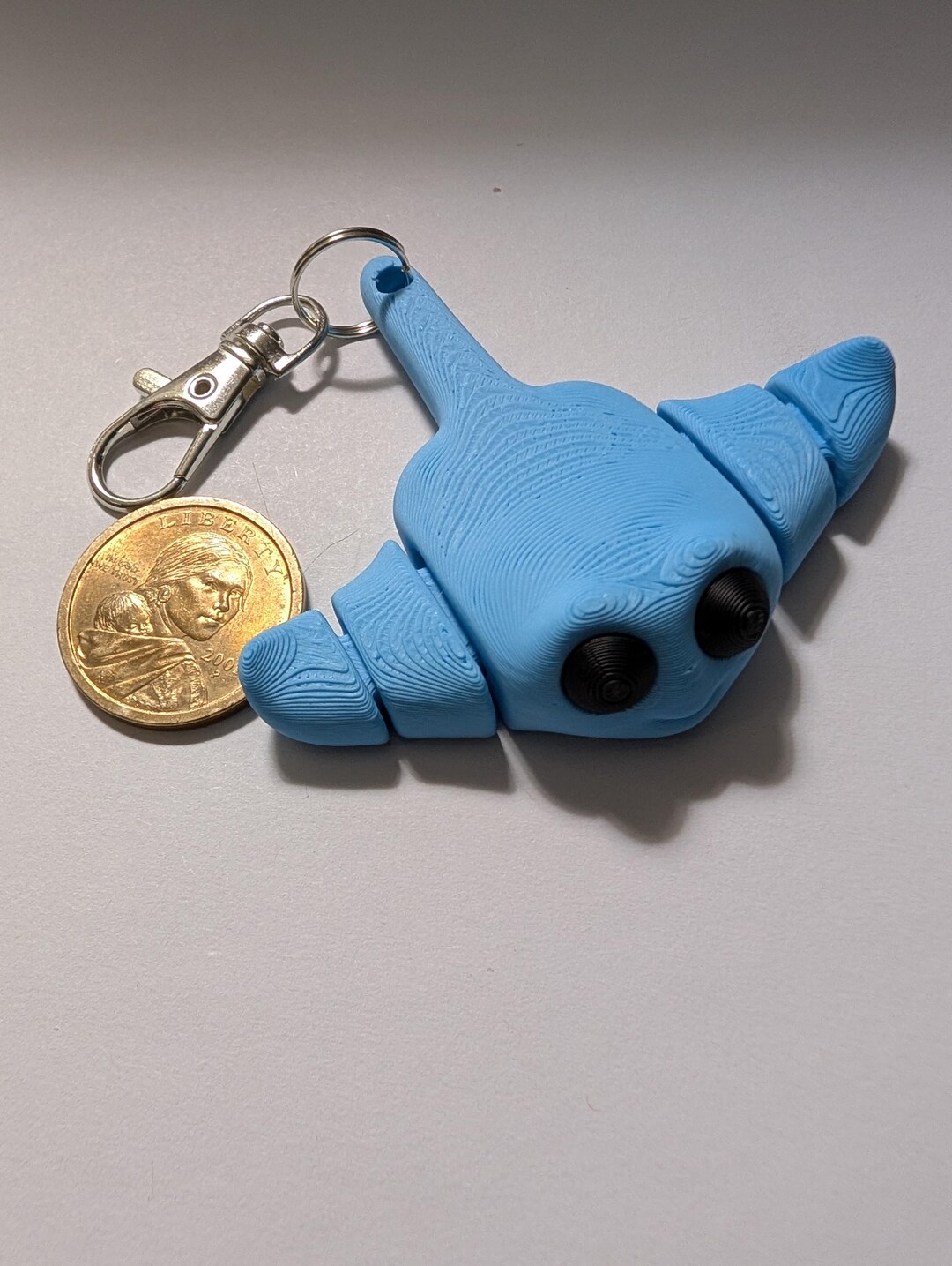 Cute Flexi Baby Stingray Keychain - Etsy