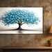 Blue Tree Canvas Art: Modern Floral Wall Decor, Ready to Hang - Etsy