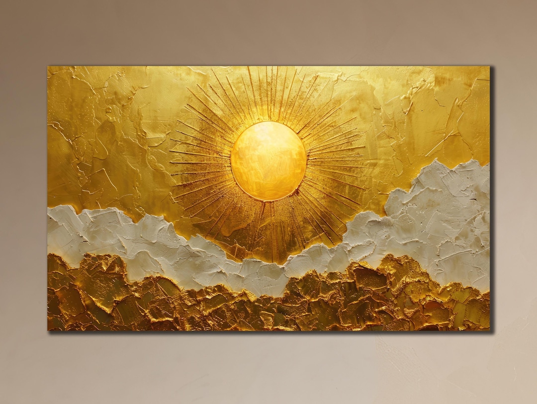 Golden Sun Canvas Print: Sunrise Wall Art, Spiritual Home Decor - Etsy