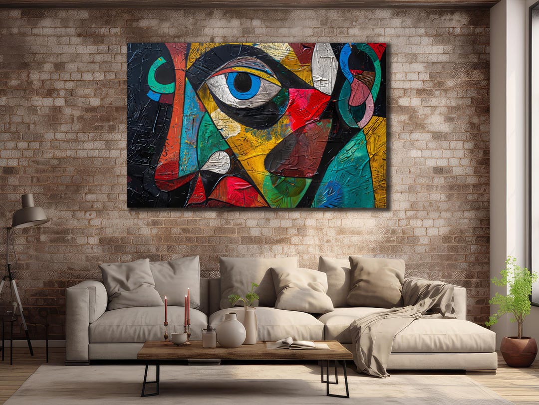 Abstract Faces Cubism Canvas Print, Cubism Painting Wall Art, House ...