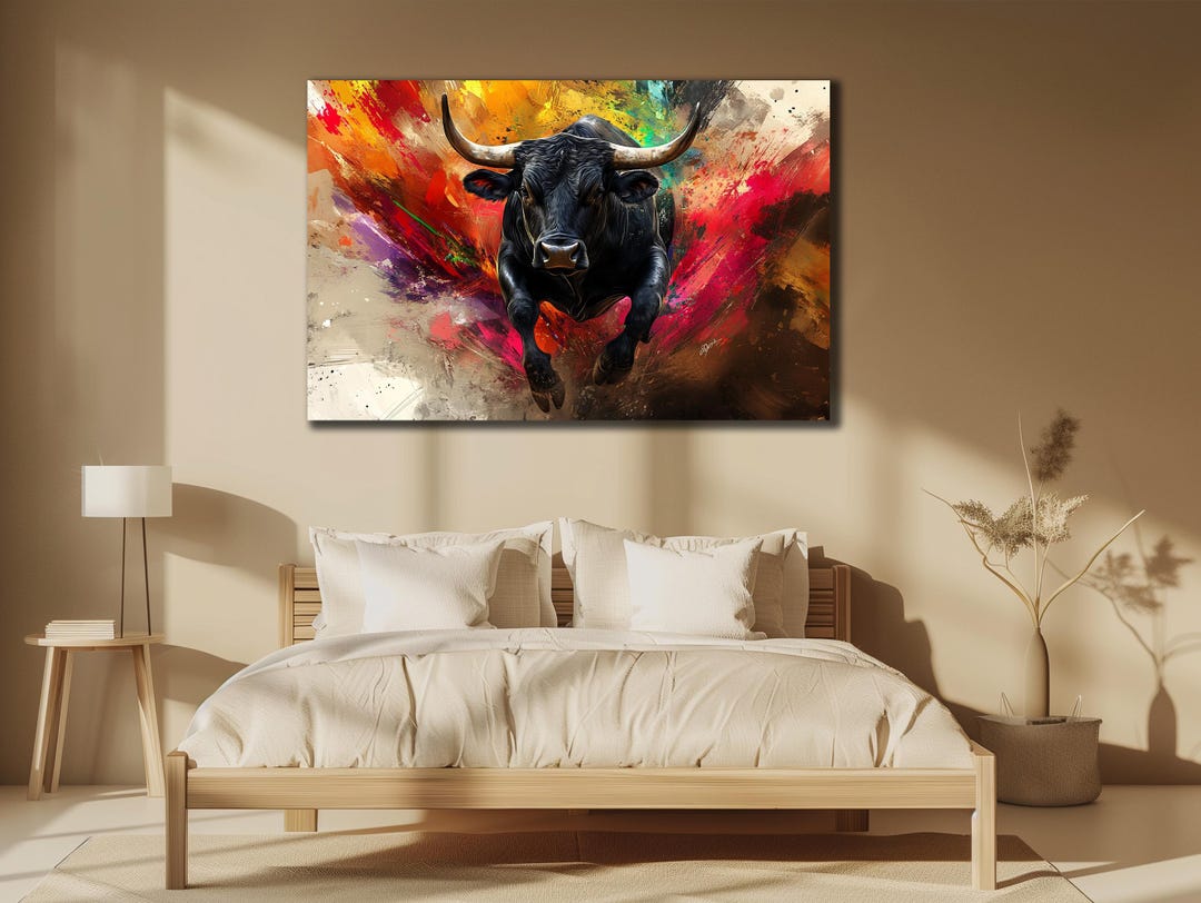 Stier Portrait Poster, Matador Stierkampf Poster, Tier Poster, Bauer ...