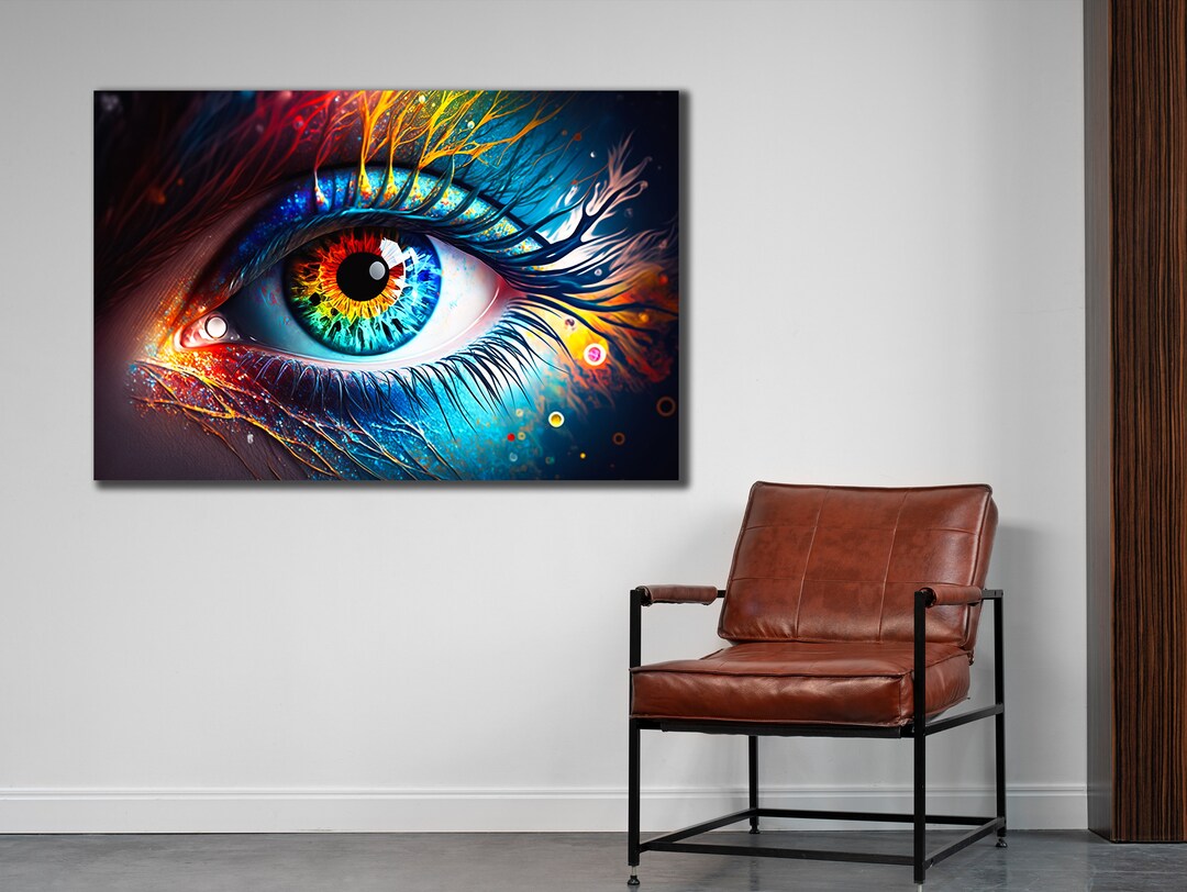 Colorful Eye Canvas Prints, Eyes Painting on Canvas, Home Wall ...