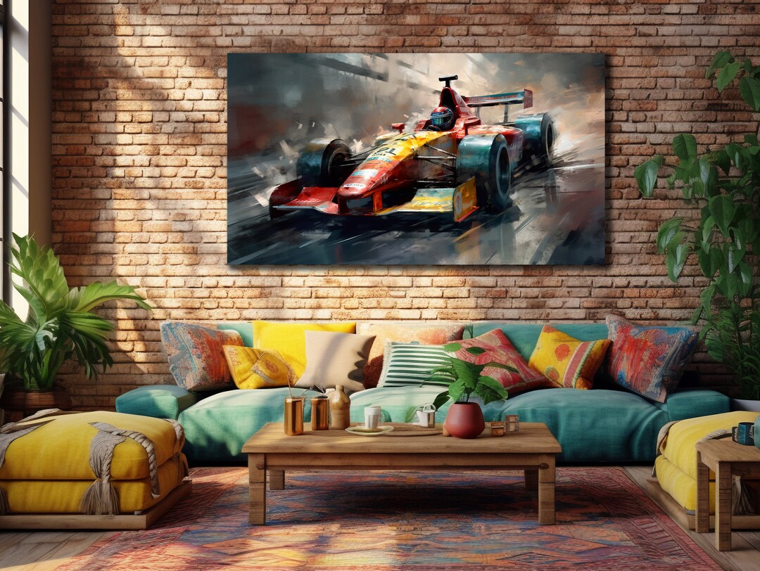 Ferrari F1 Canvas Art, Formula Car Wall Decor, Race Car Poster,gift for ...