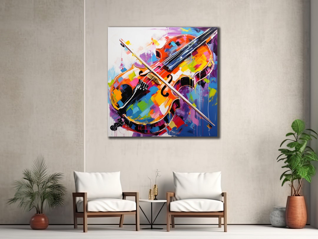 Violin Prints Wall Decor, Music Wall Art, Home Decor, Violin Canvas Art ...