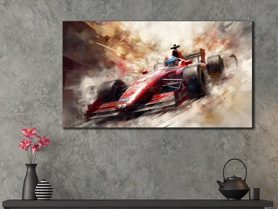 Ferrari F1 Canvas Art, Formula Car Wall Decor, Race Car Poster,gift for ...