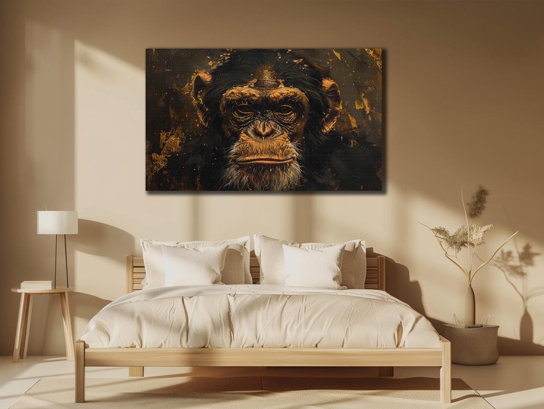 Monkey Canvas Printing, Graffiti Monkey Wall Decor, Gorilla Wall Art ...