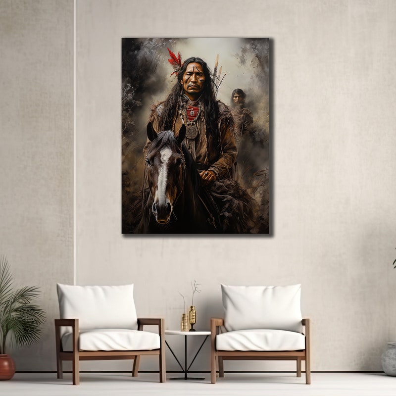 Native American War Paintings - Etsy UK