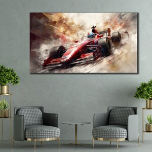 Ferrari F1 Canvas Art, Formula Car Wall Decor, Race Car Poster,gift for ...