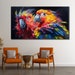 Colorful Parrot Canvas Art, Farmhouse Wall Decor, Parrot Lover Gift ...