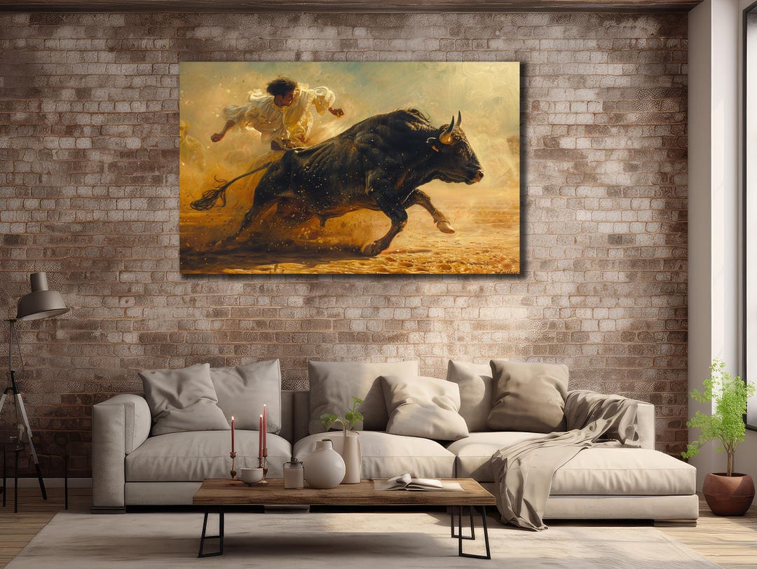 Bullfight Canvas Art: Spanish Matador Painting, Home Decor - Etsy
