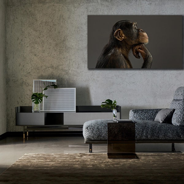 Thinking Monkey Poster - Etsy