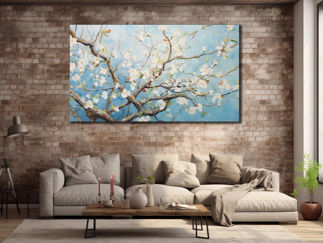 Van Gogh Flowers Canvas Art, Sakura Blossom Wall Decor, Floral Print on ...